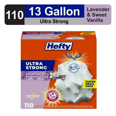 Hefty Commercial Grade Thick & Tough Contractor Trash Bags, 42 Gallon ...