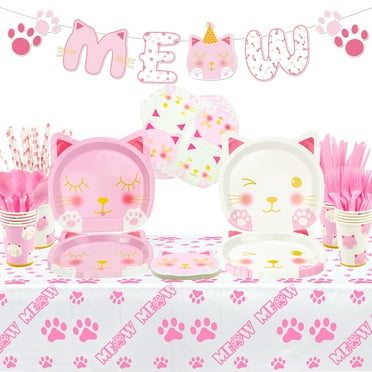 Purr-fect Cat Birthday Party Decorations Kit - Walmart.com