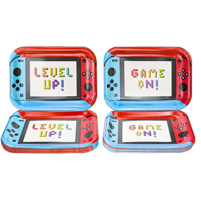 Hegbolke 40Pcs 11 Inches Game Controller Birthday Party Plates - Video ...
