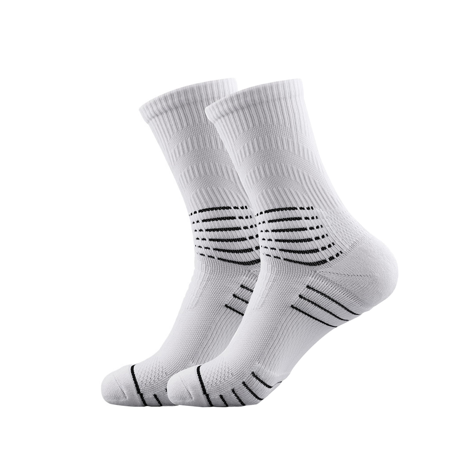 Hehanda 2 Pairs of Men's Towel Bottom Shock-Absorbing Basketball Socks ...