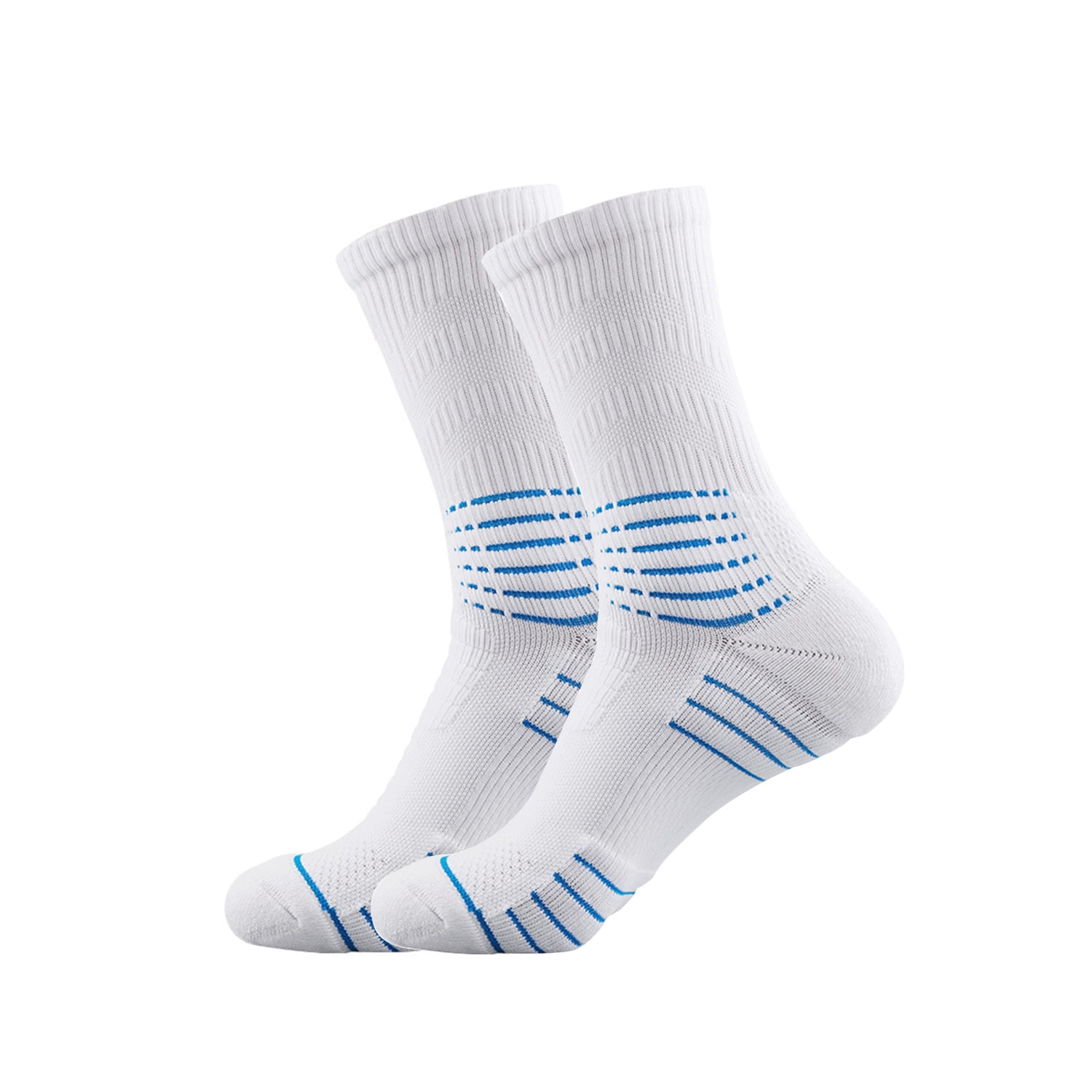 Hehanda 2 Pairs of Men's Towel Bottom Shock-Absorbing Basketball Socks ...
