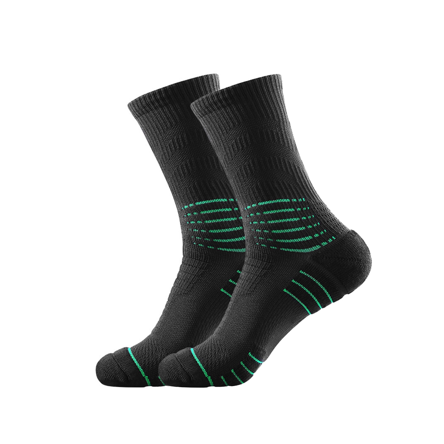 Hehanda 2 Pairs of Men's Towel Bottom Shock-Absorbing Basketball Socks ...