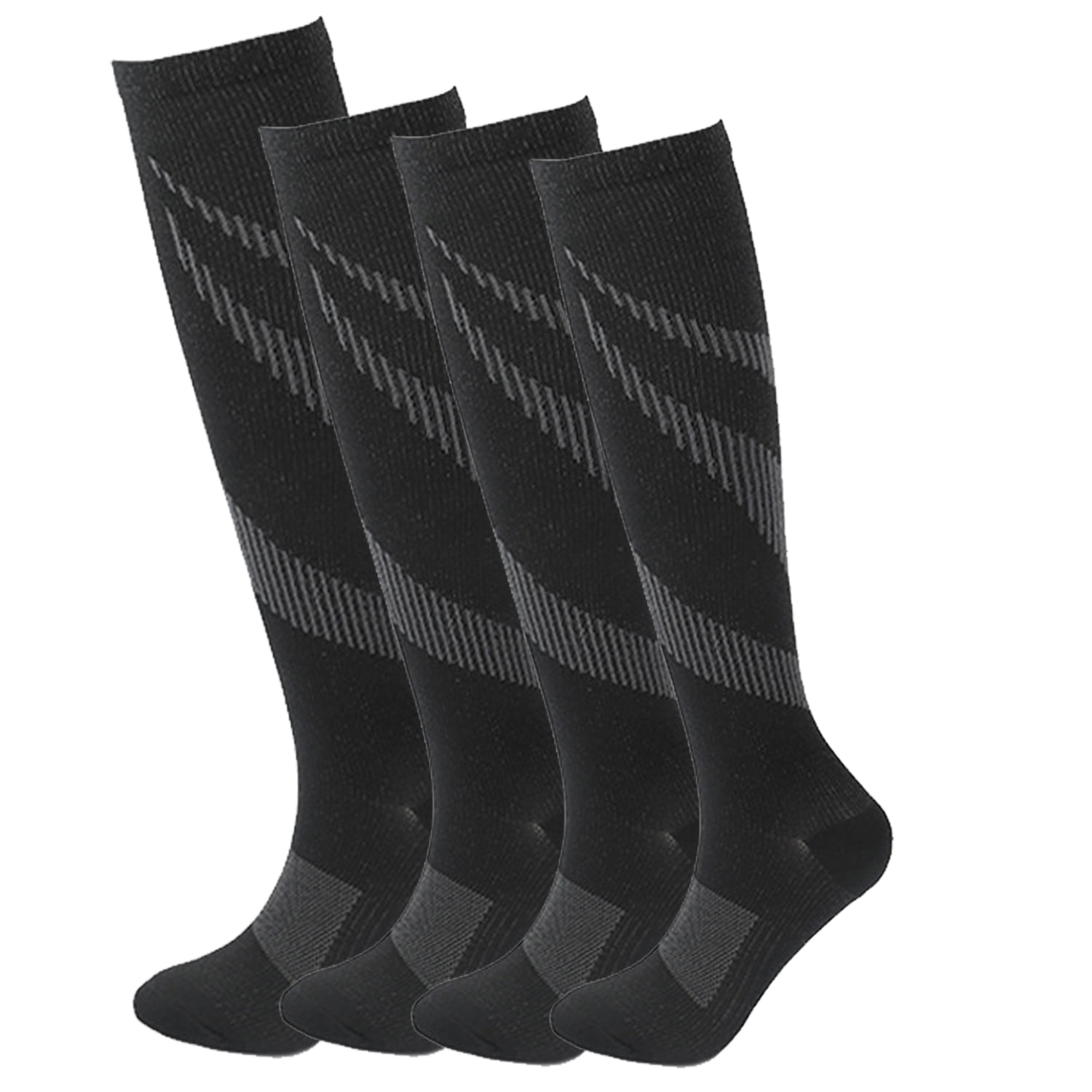 Hehanda 4 Pairs of Long Tube Protection Sports Socks with 15-20 mmHg ...