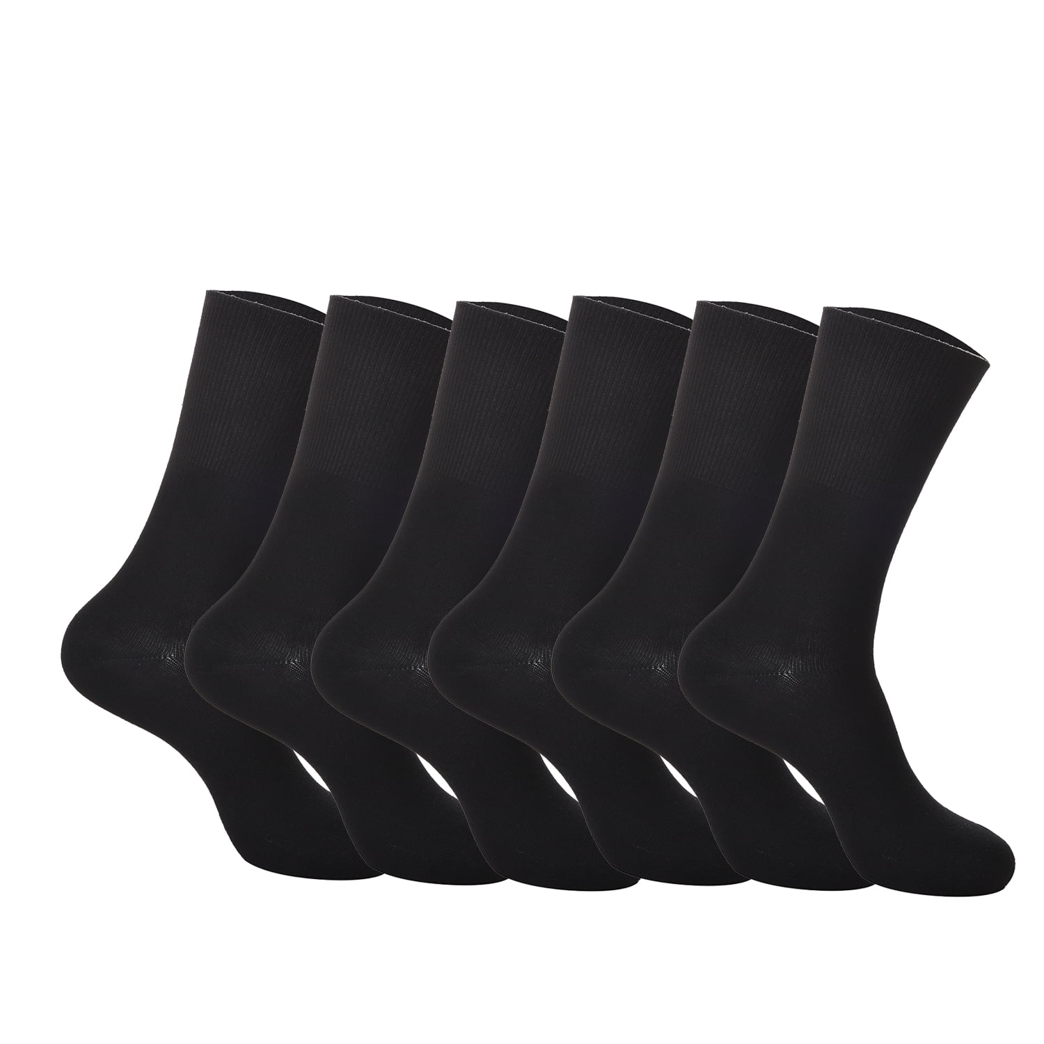 Hehanda 6 Pairs of Black Diabetic Socks - Promotes Blood Circulation ...
