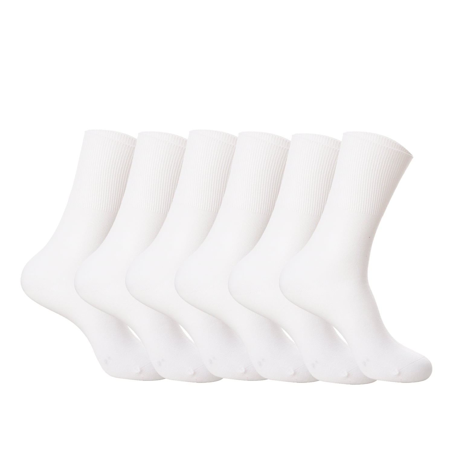 Hehanda 6 Pairs of White Diabetic Socks - Promotes Blood Circulation ...