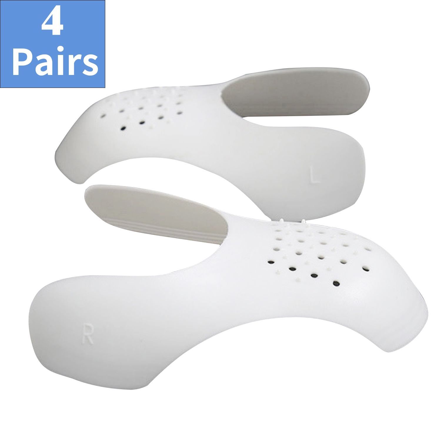 2 Pairs Shoe Crease Protector for Mens Shoes 8-12 Black and White ...