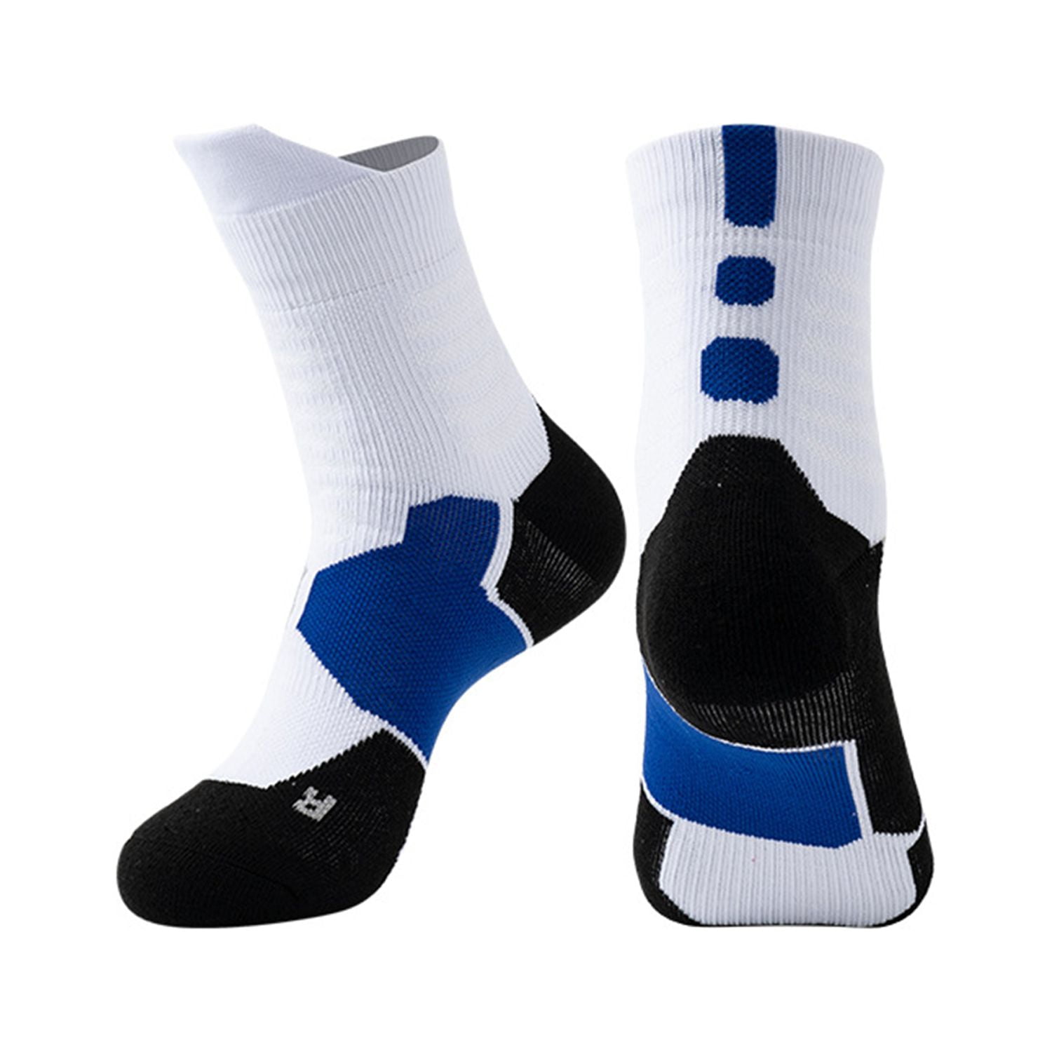 Hehanda Sweat-Absorbing and Breathable Sports Socks Mid-Calf Basketball ...