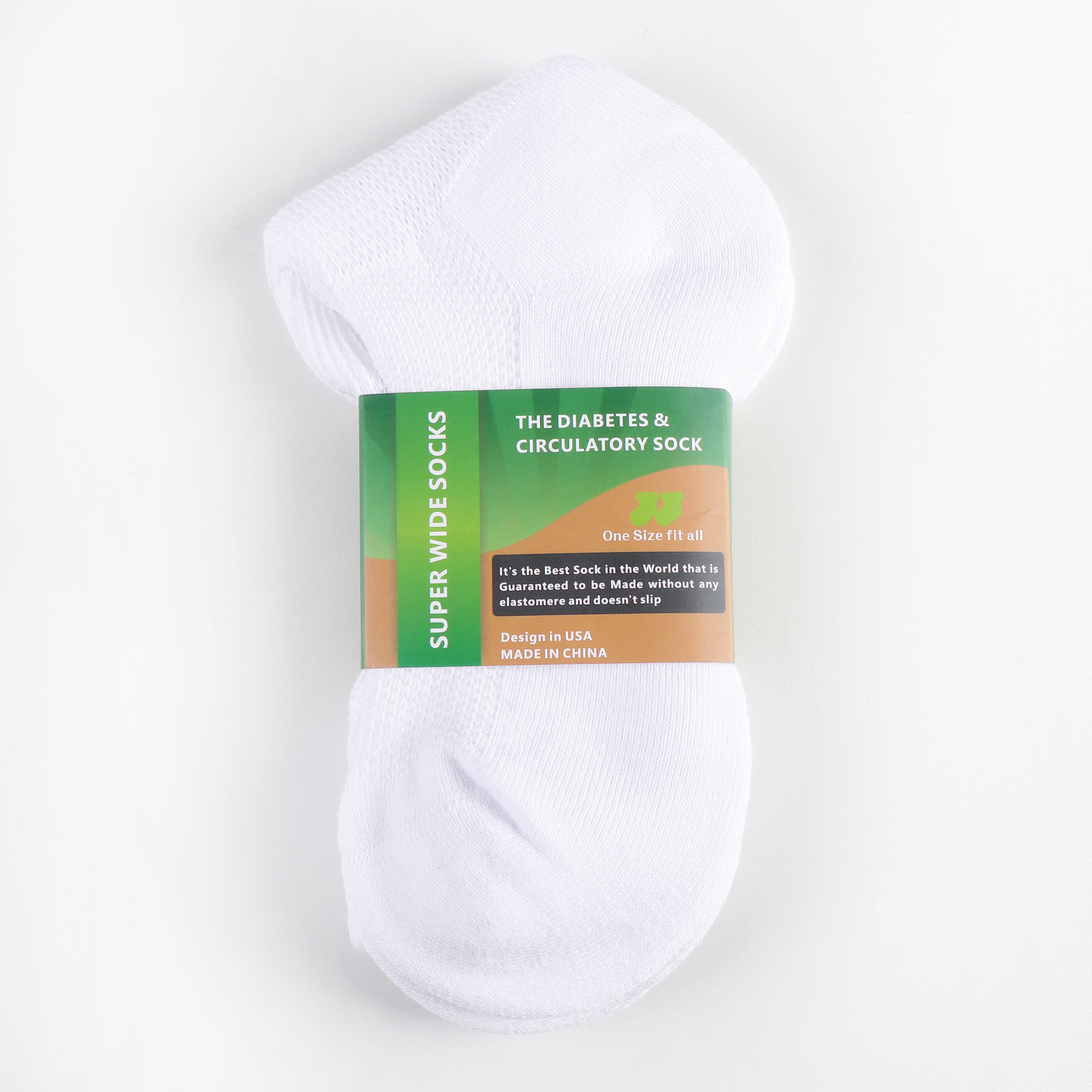 Hehanda White Super Wide Socks - for Lymphedema - Bariatric Sock ...