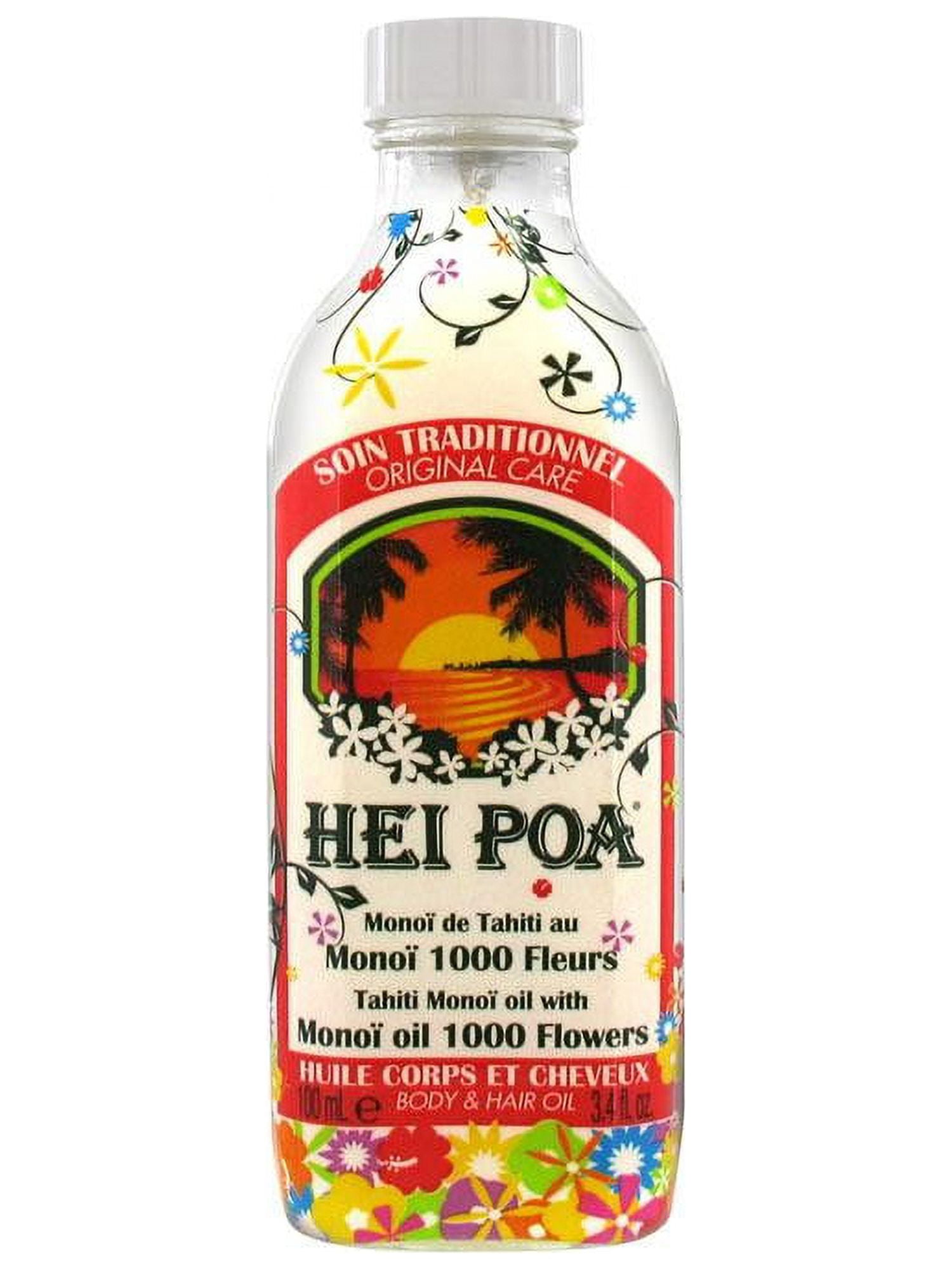 Hei Poa Tahiti Monoï Oil With Monoï Oil 1000 Flowers 100ml - Walmart ...