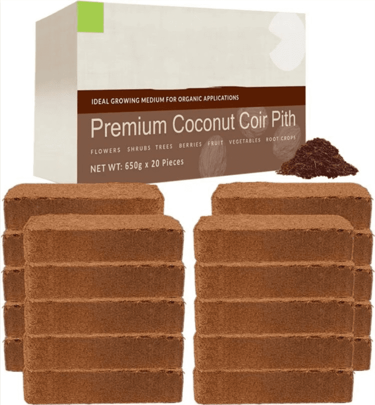 HeiStang 650gm Bricks (20-Pack) - Organic Coco Coir for Plants - Coco ...