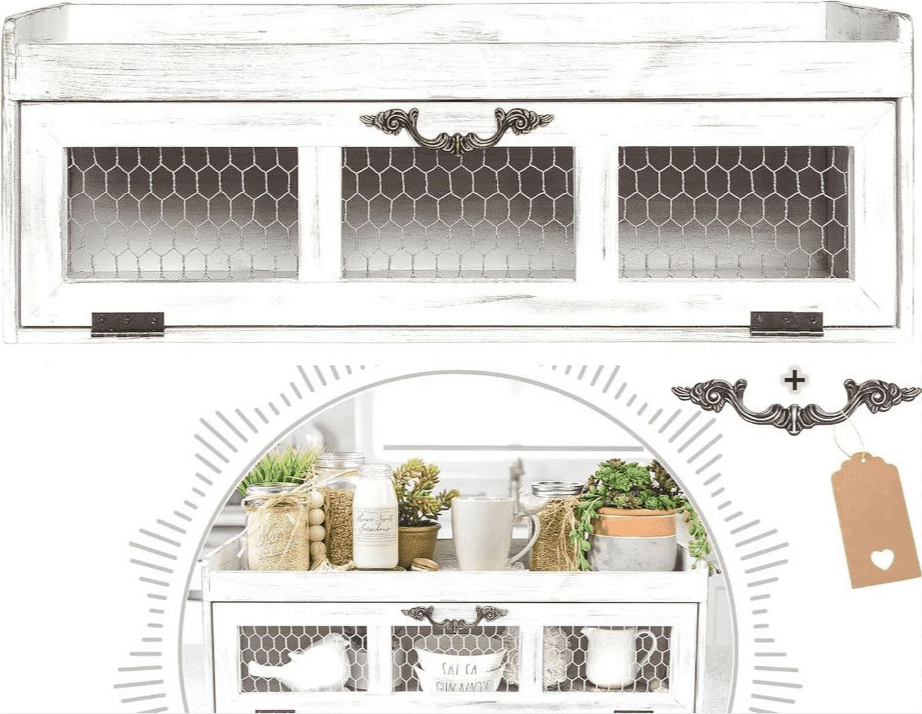 HeiStang Farmhouse Chicken Wire Countertop Shelving Organizer ...