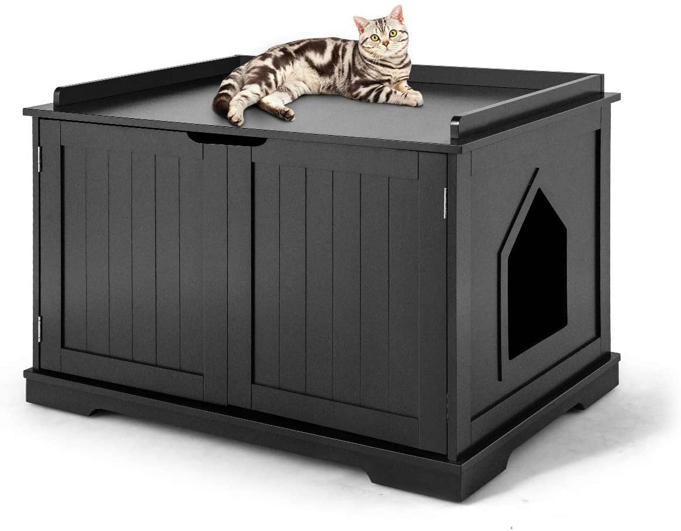 HeiStang Litter Box Enclosure, Cat Litter Box Furniture Hidden with ...
