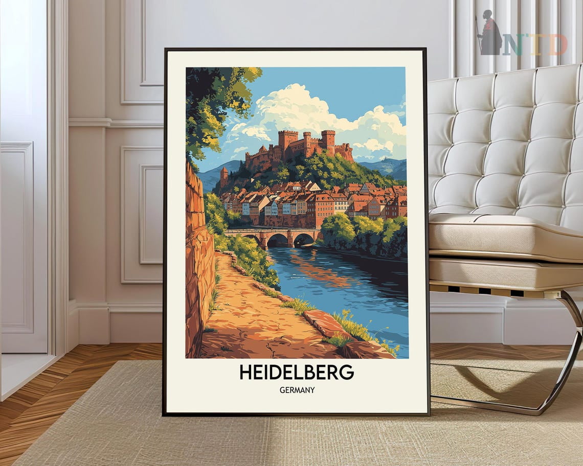Heidelberg Poster, Heidelbergheidelberg Print, Heidelberg Photo ...