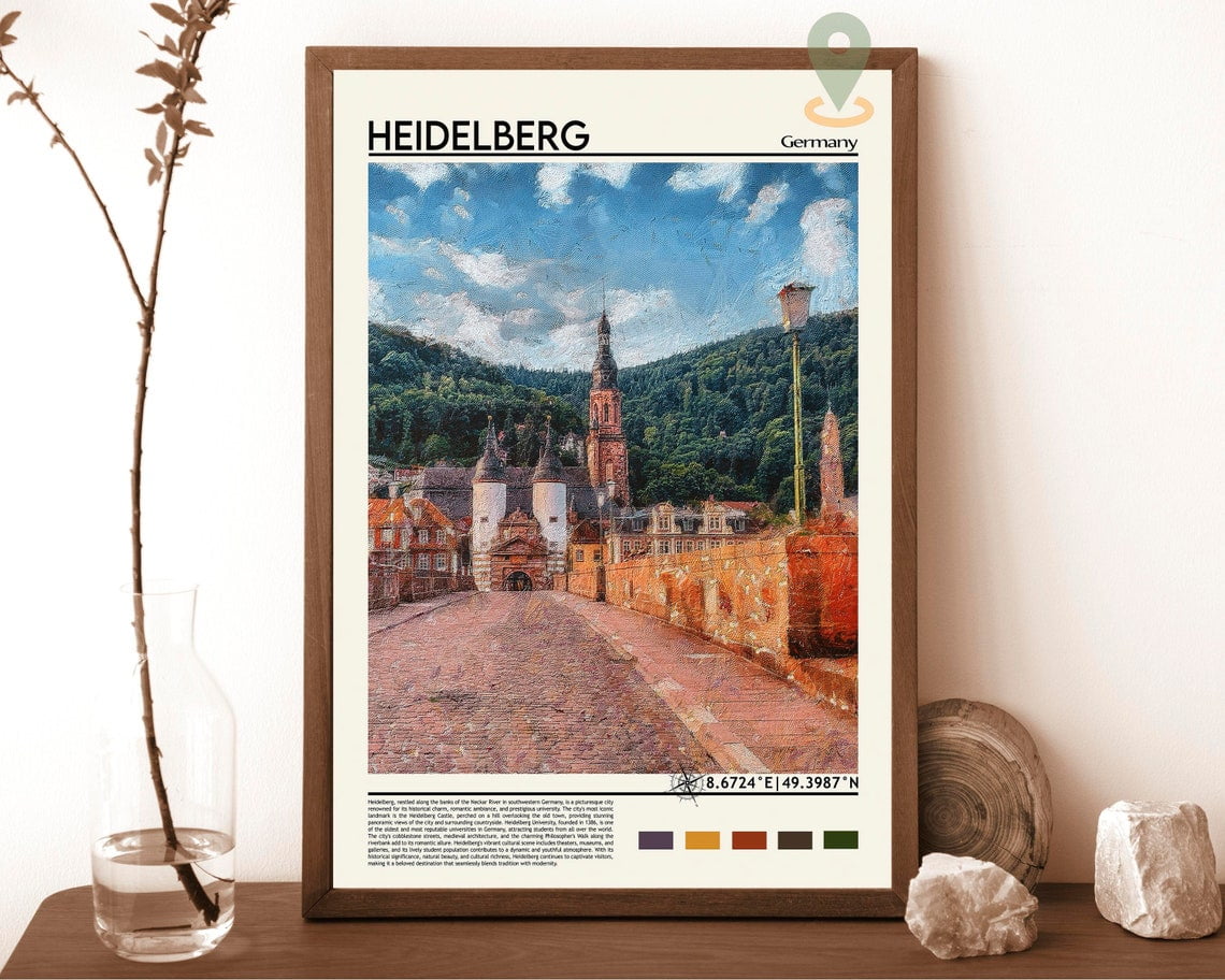 Heidelberg Print, Heidelberg Poster, Heidelberg Wall Art, Heidelberg Travel Print, Heidelberg ...