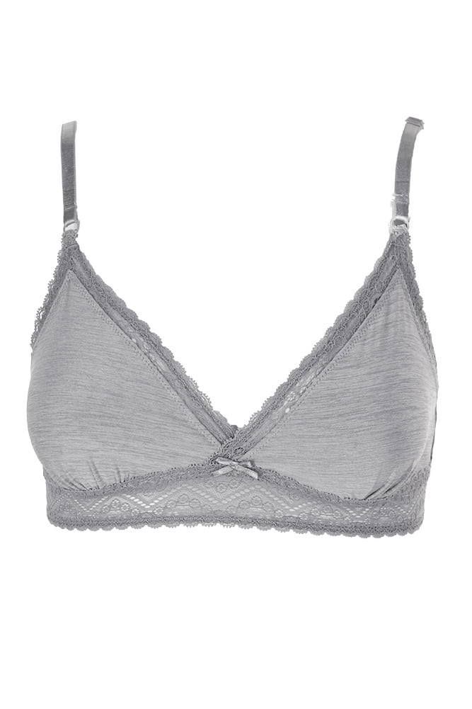 Heidi By Heidi Klum Heather Mist Marled Geometric-Lace Bralette S ...
