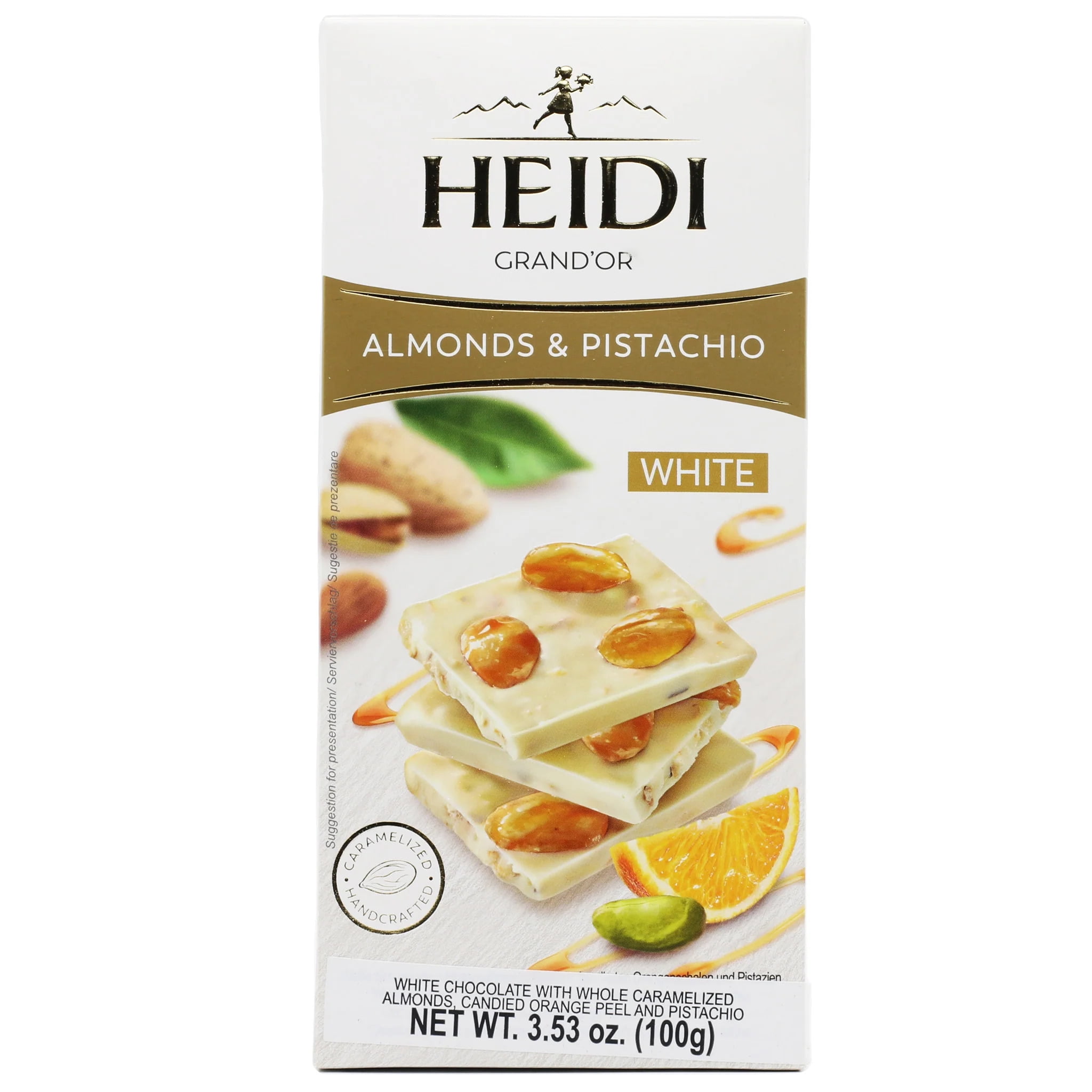 !Heidi Grandor Almnd Pistachios White Chocolate 3.53 Oz (100 Gr ...