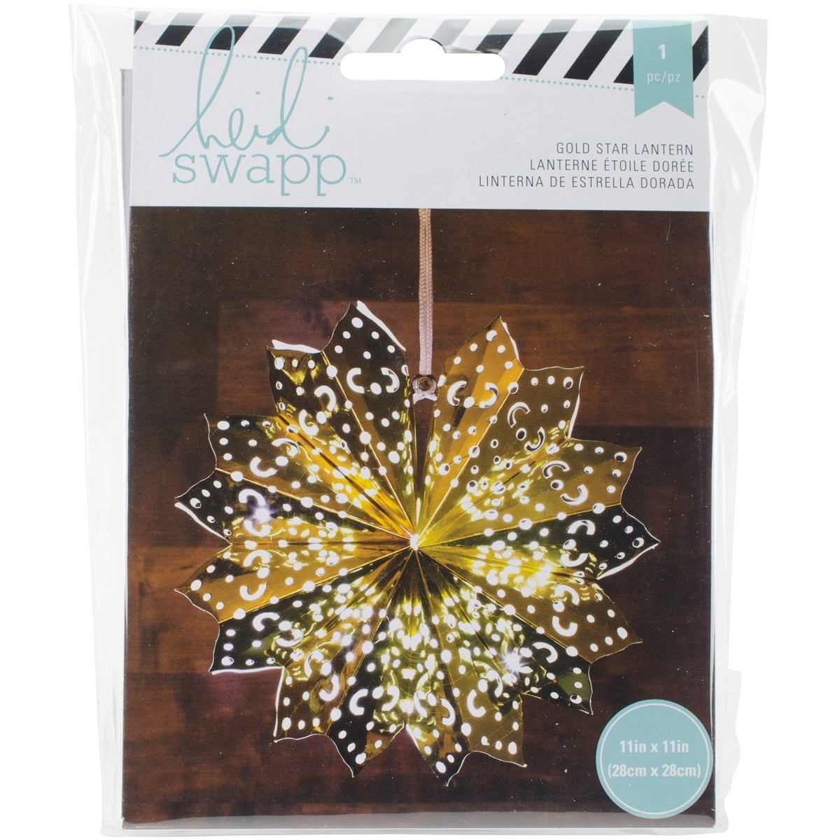 Heidi Swapp 8-Point Star Paper Lantern 11"-Gold Foil, Pk 3, Heidi Swapp ...