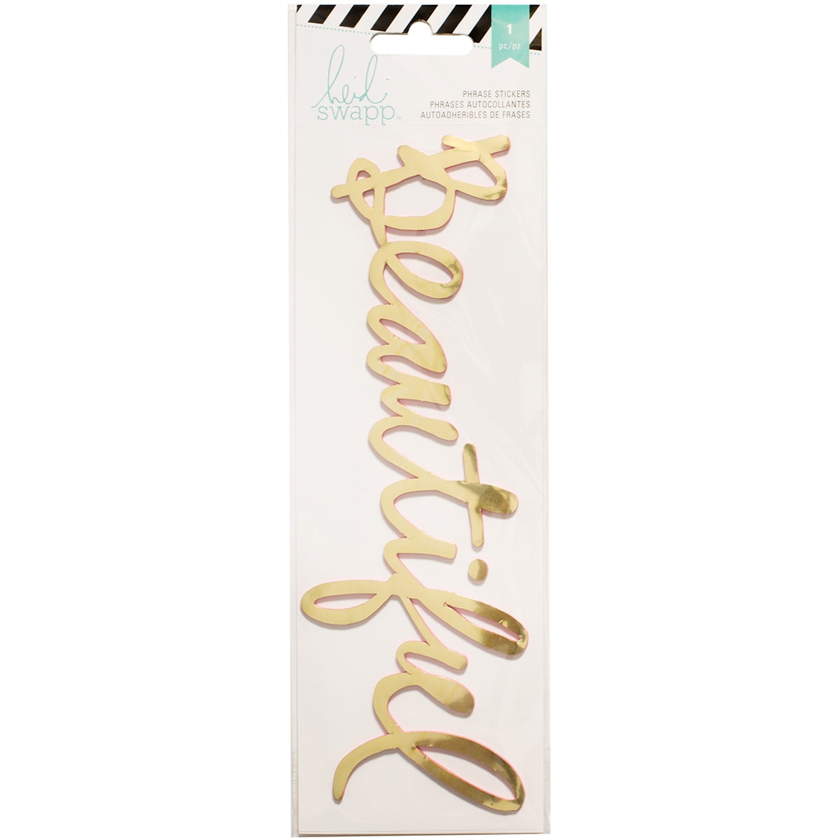 Heidi Swapp Foam Stickers-Beautiful Titles/Gold - Walmart.com