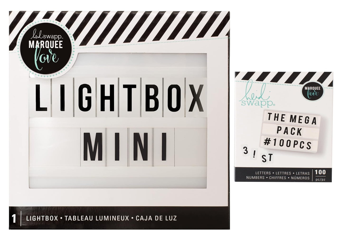 Heidi Swapp LightBox Mini Bundle: LightBox Letter Board and 100 Letters ...
