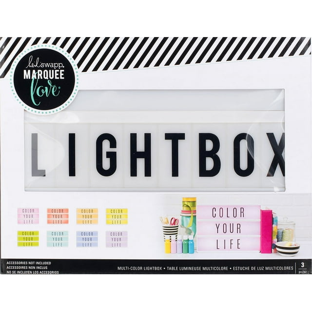 Heidi Swapp Lightbox 10"X13"X2"-Multi-Colored - Walmart.com