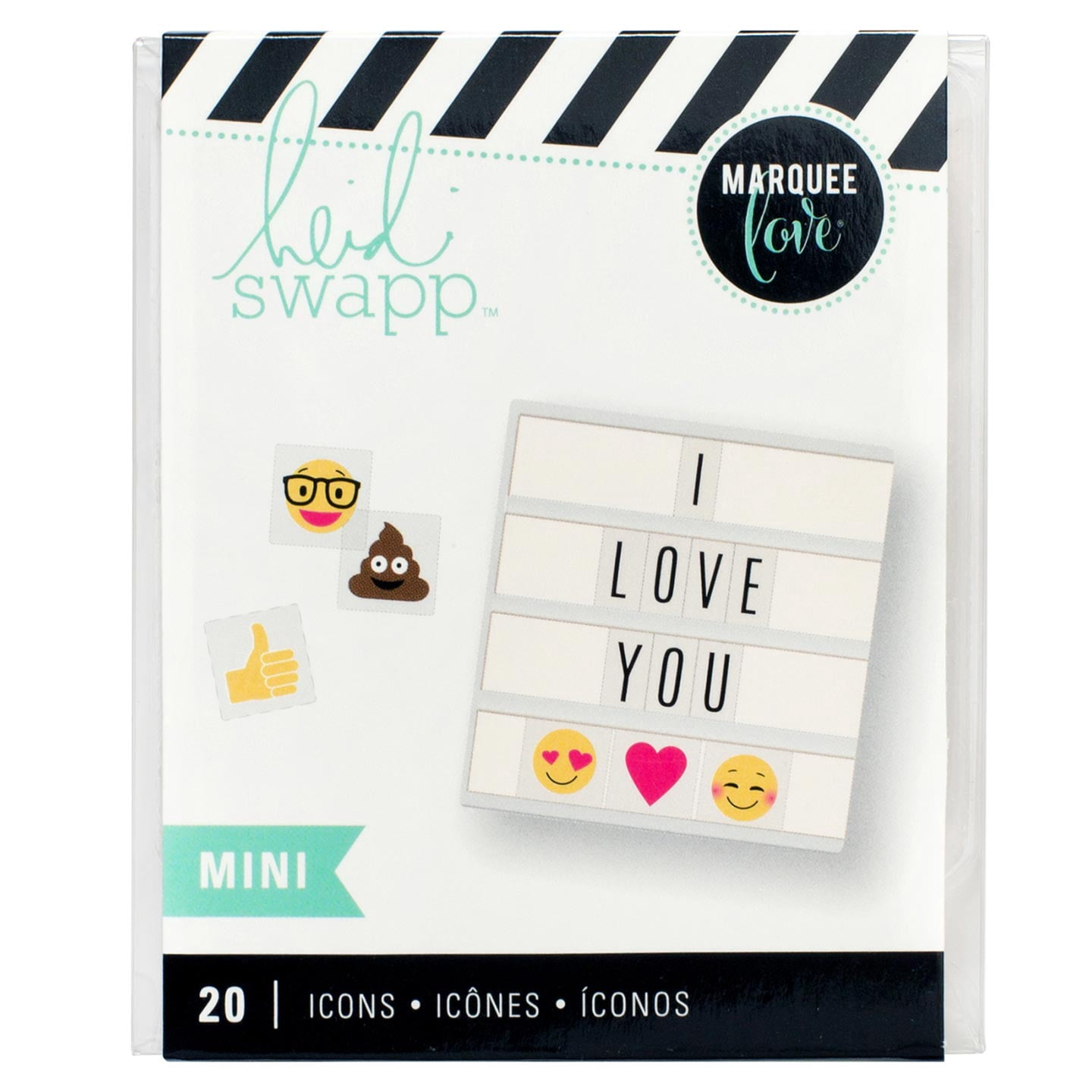 Heidi Swapp Lightbox Mini Inserts: Emoji Icons, 20 pack - Walmart.com