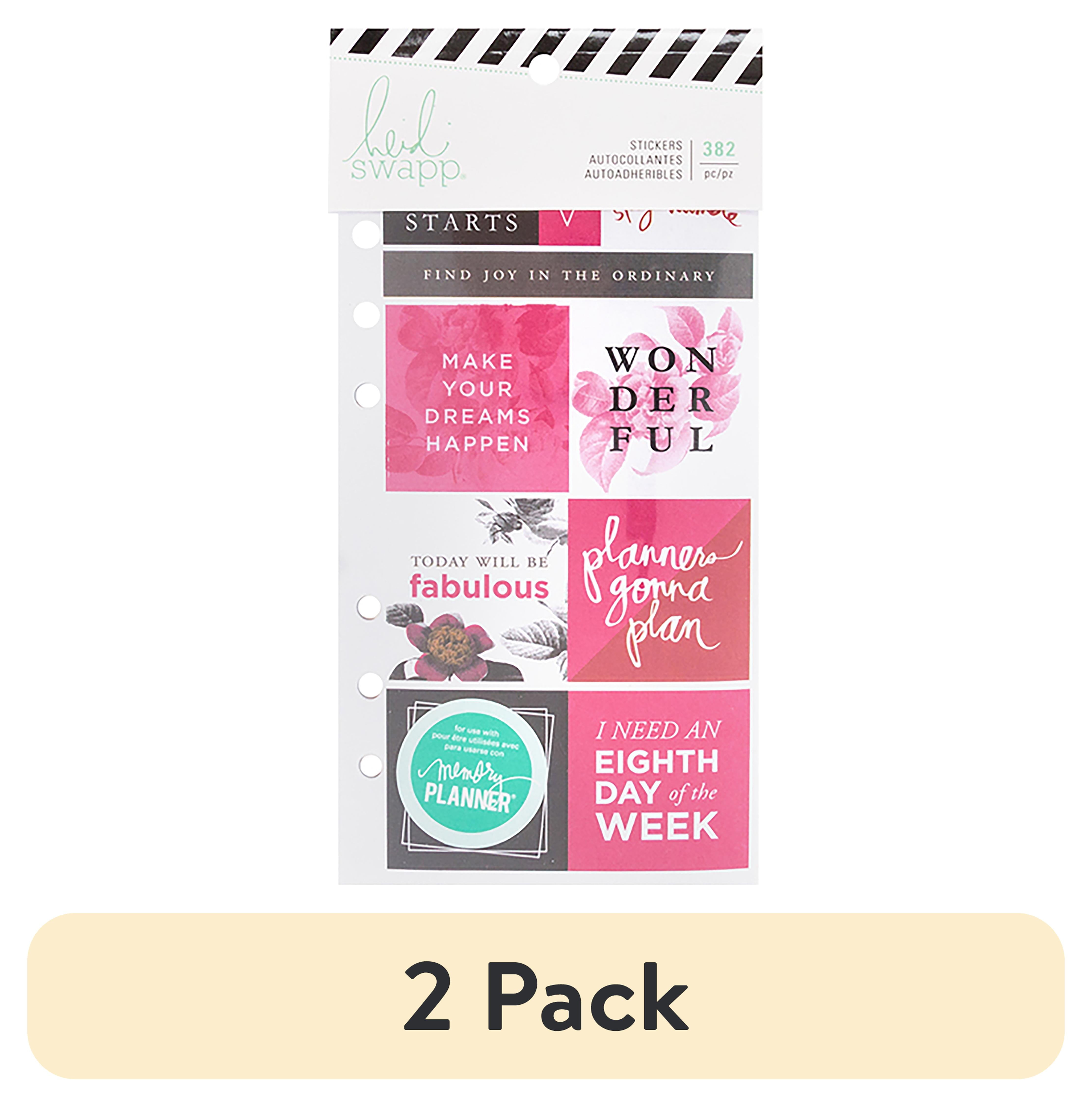 (2 pack) Heidi Swapp Memory Planner Cardstock Stickers-Fresh Start ...