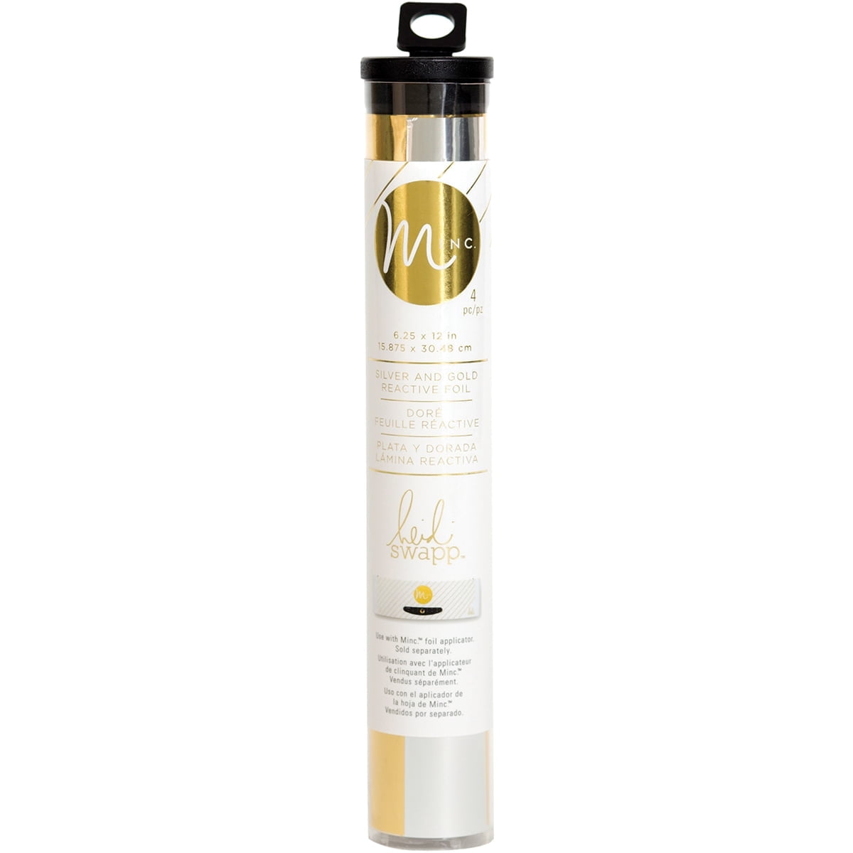 Heidi Swapp Minc Reactive Foil Combo Pack 6.5"X12" 4/Pkg-Silver & Gold ...