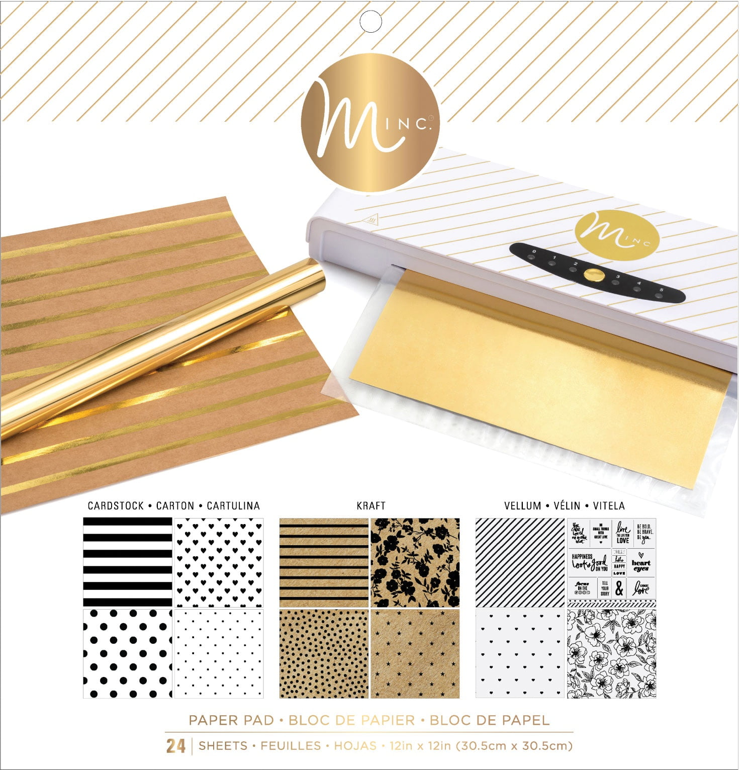 Heidi Swapp Minc Reactive Paper Pad 12"X12" 24/Pkg-Multicolor - Walmart.com