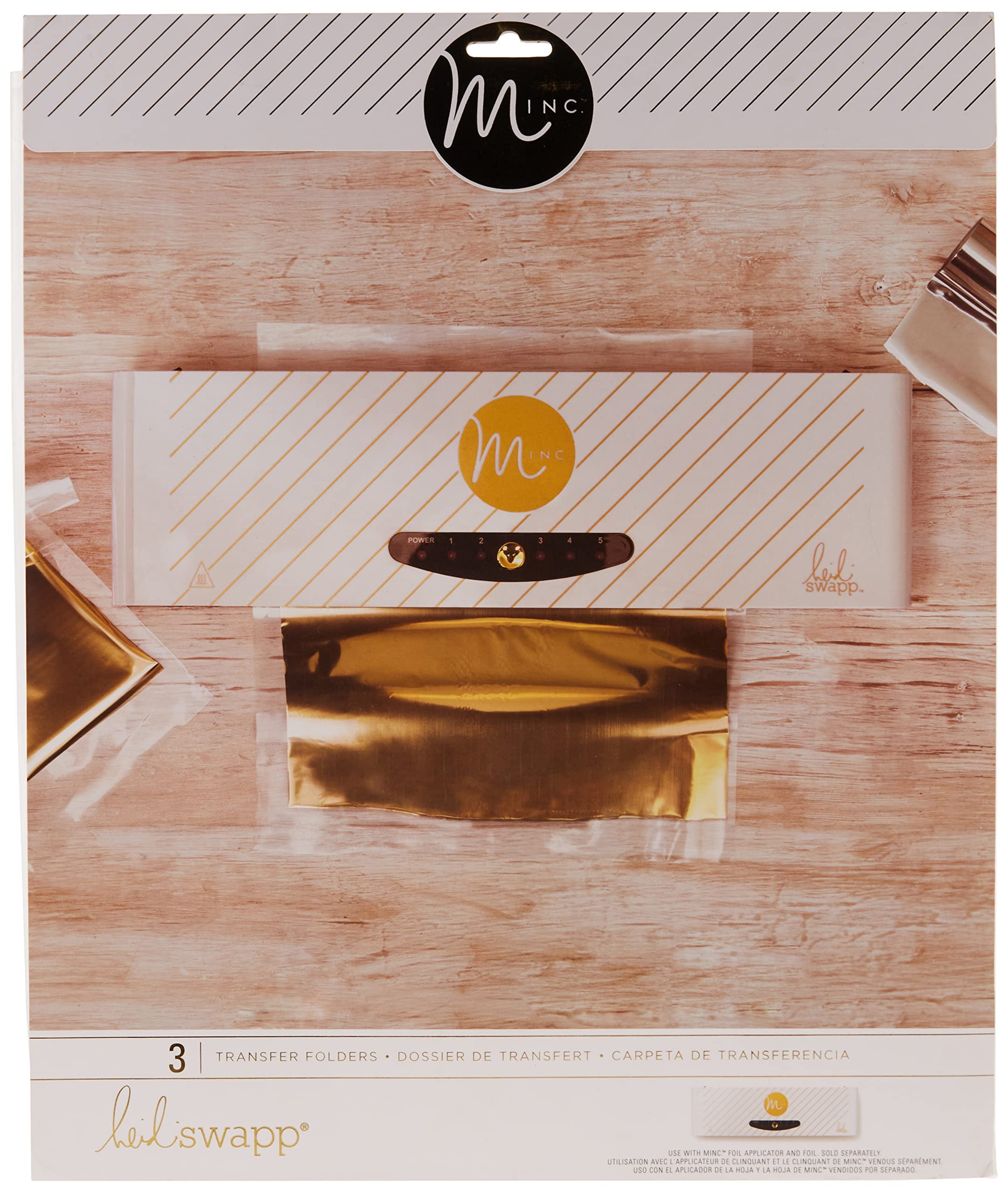 Heidi Swapp, Minc Transfer Folders, 3 Pack, Gold, Card Making Kit ...