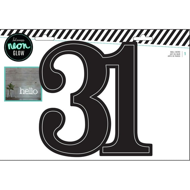 Heidi Swapp Neon Glow Wall Word - 31 - Walmart.com