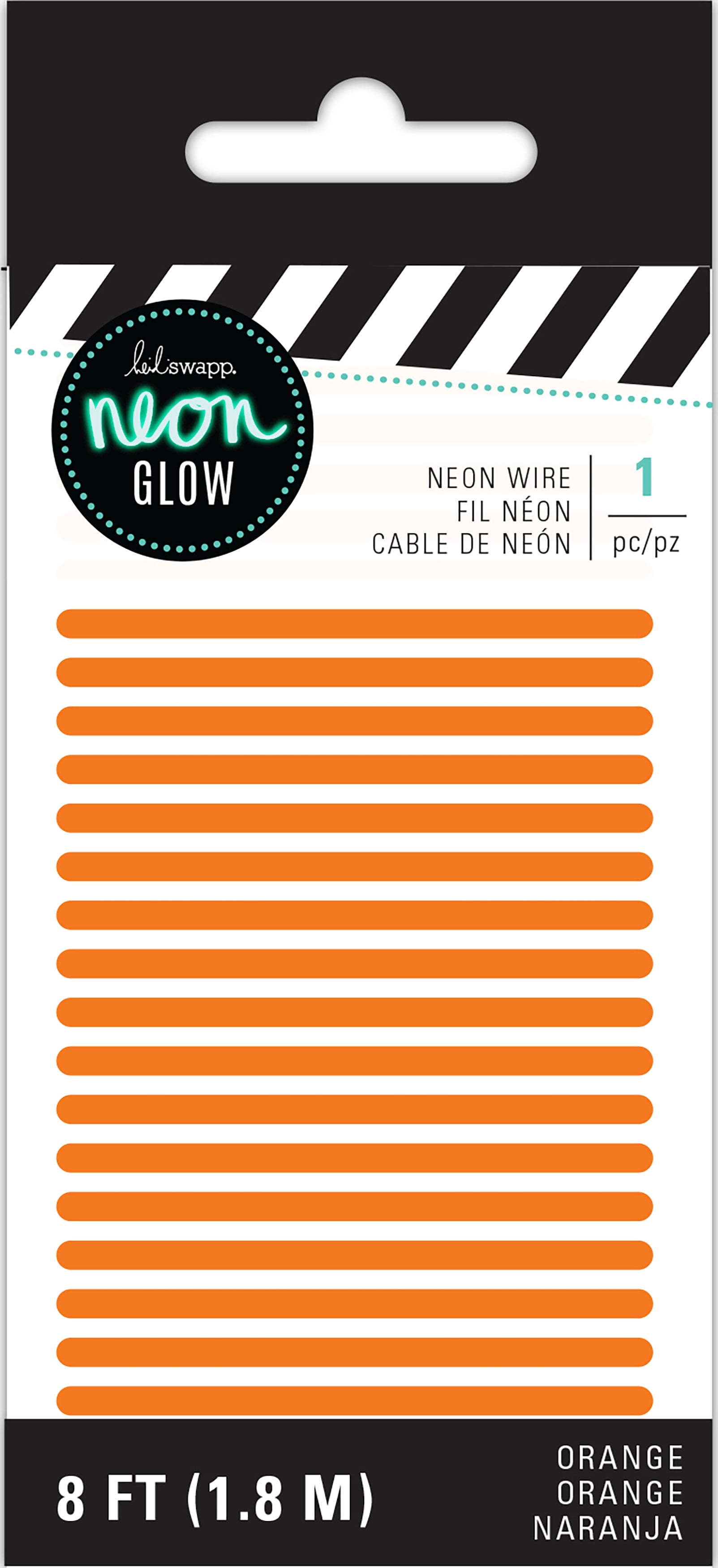Heidi Swapp Neon Glow Wire 8'-Orange - Walmart.com