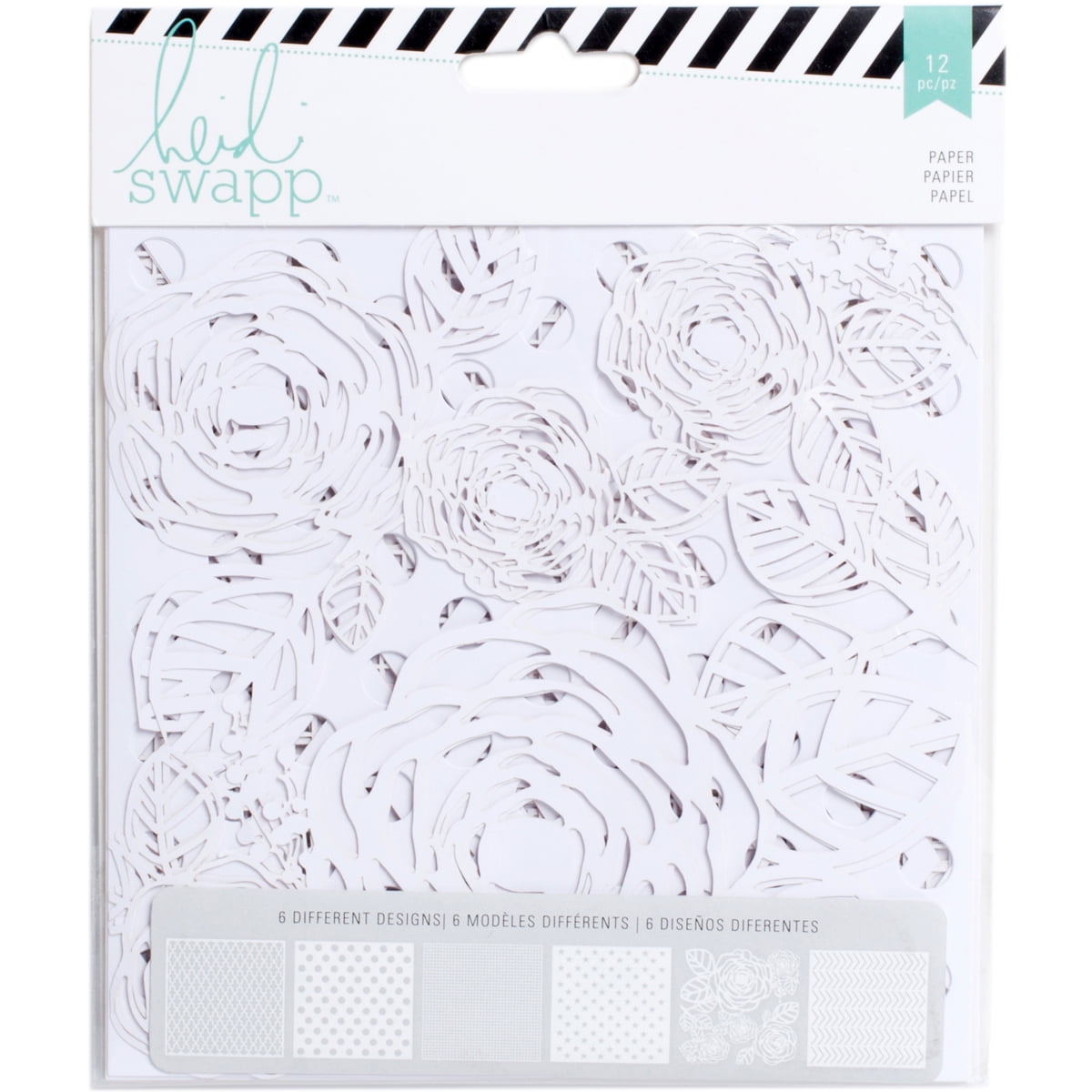 Heidi Swapp Paper Pad 6"X6" 12/Pkg-Mixed Media Lace, 2 Each Of 12 ...