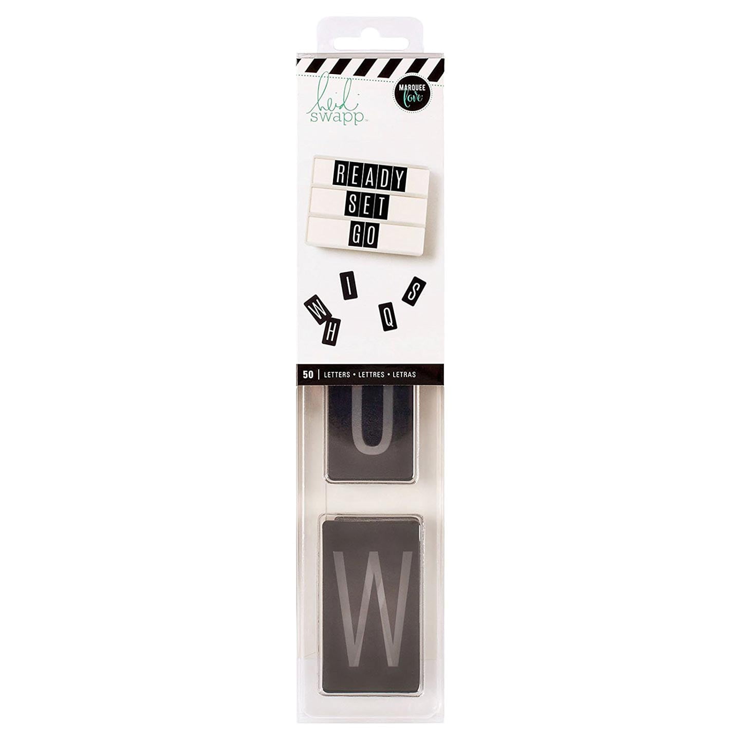 Heidi Swapp Reverse Black Lightbox Letters: 50 pack - Walmart.com