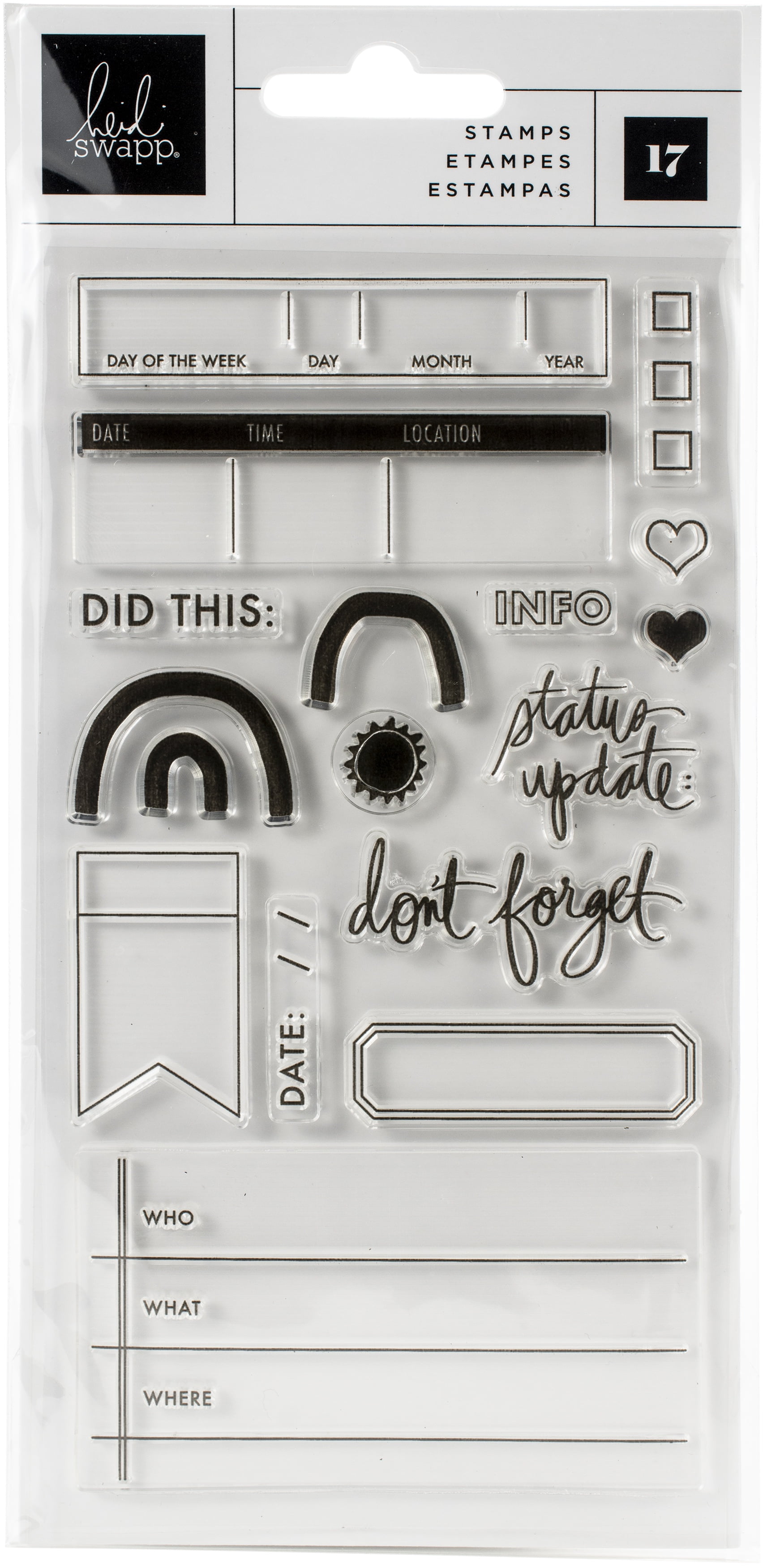 Heidi Swapp Storyline Chapters Clear Stamps 17/Pkg - Walmart.com