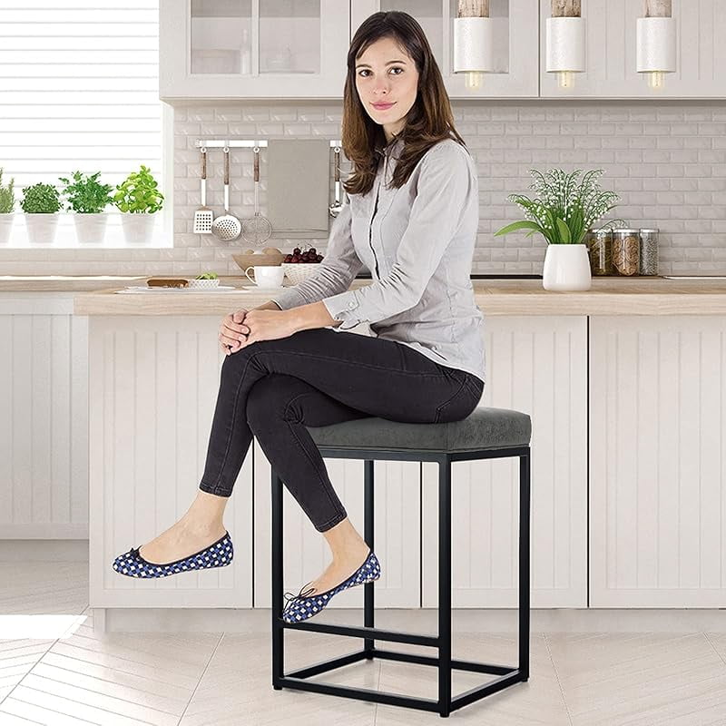 Height 24 Inch Bar Stool for Kitchen Counter Backless Industrial Stool ...