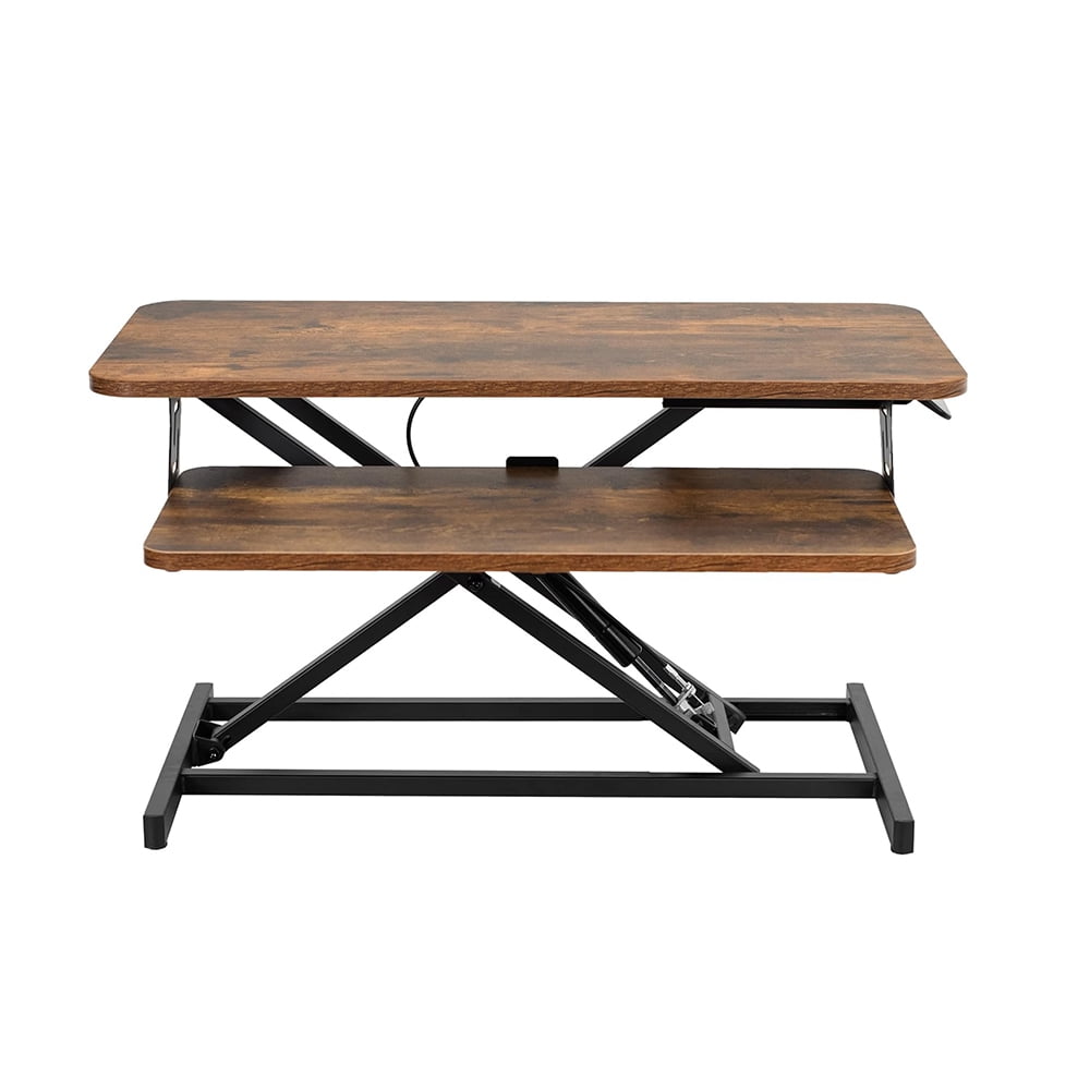 Height Adjustable 32 inch Stand Up Desk Converter, Quick Sit to Stand ...