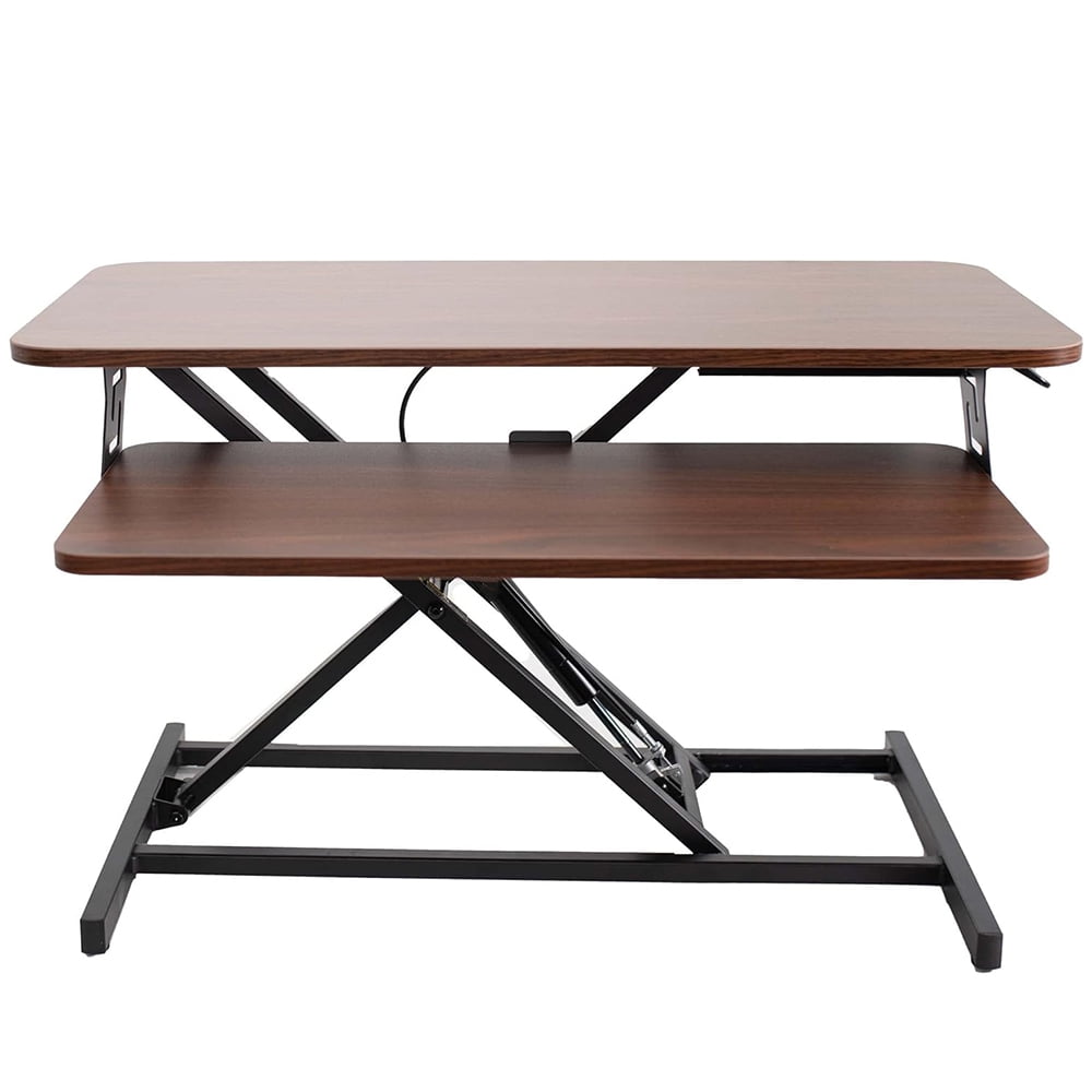 Height Adjustable 32 inch Stand Up Desk Converter, Quick Sit to Stand ...