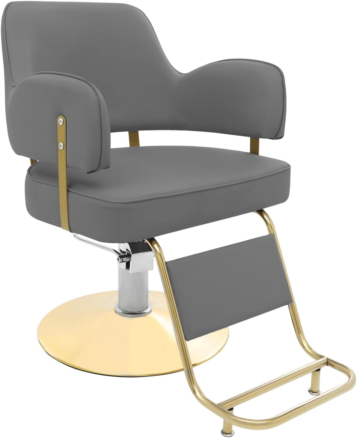 Height Adjustable & 360° Swivel Barber Chair with Armrest - 220lbs ...
