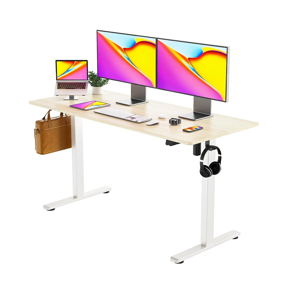 Height Adjustable 55" Electric Standing Desk, Upgraded Ultra Large ...