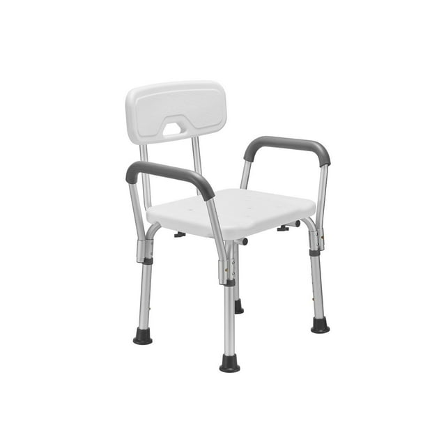 Essential Spa Bath Seat, Portable Shower Chair with Arms, Tool-Free ...