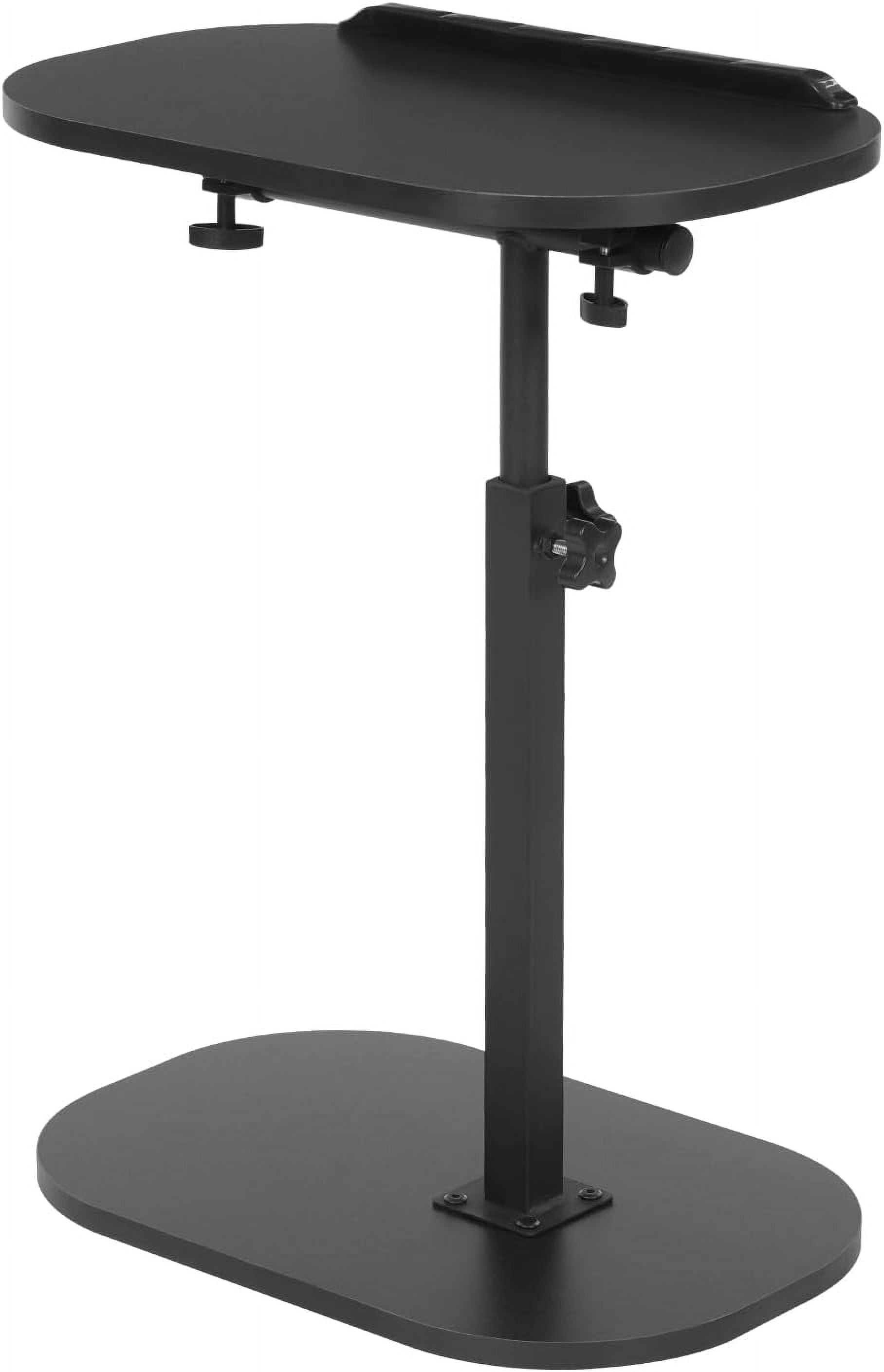 Height Adjustable C-Shaped Side Table with Flip Top, Laptop Stand ...