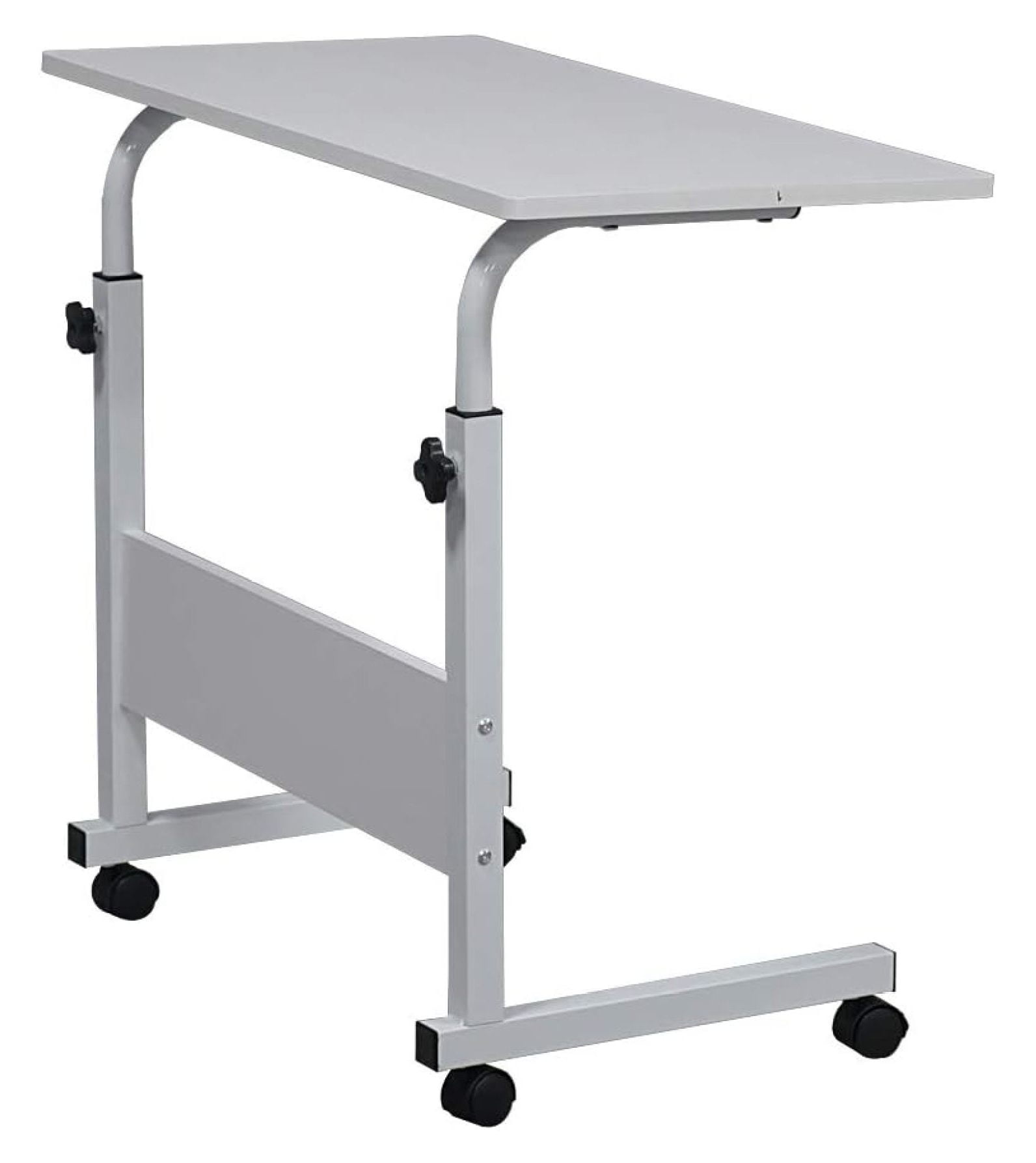 Height Adjustable C Table with Wheels, 31.5" Wide C Shaped Side End ...