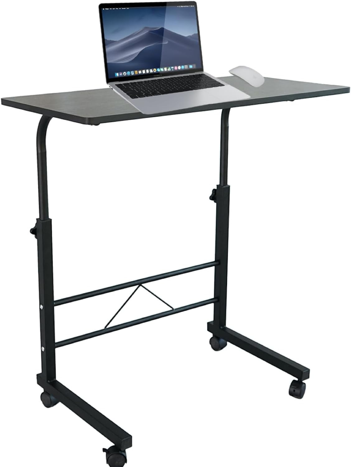 Height Adjustable Computer Standing Desk with Lockable Casters and ...