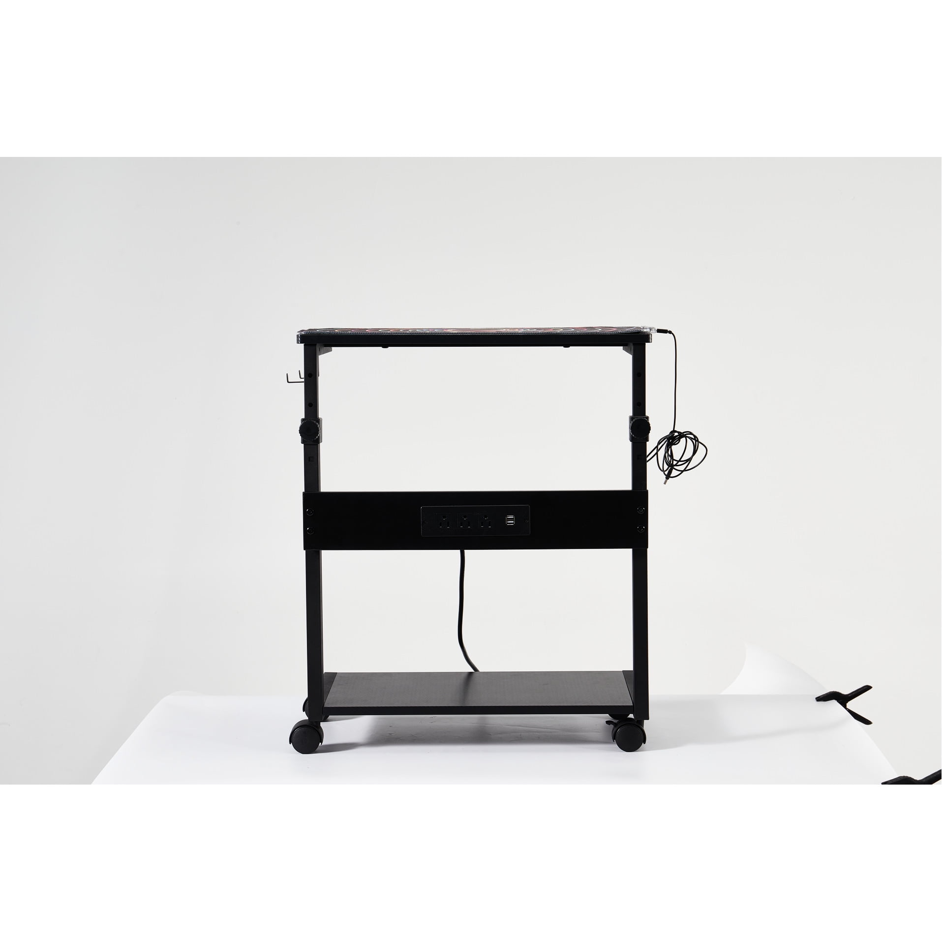 Height Adjustable Computer Tower Holder Cart Platform Shelf Base, 2 For ...