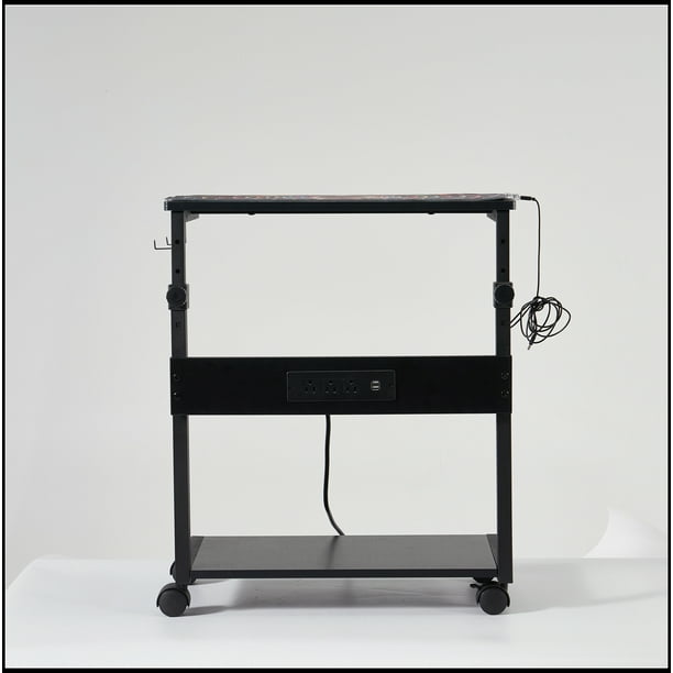 Height Adjustable Computer Tower Stand, 2-Tier ATX-Case CPU Holder Cart ...