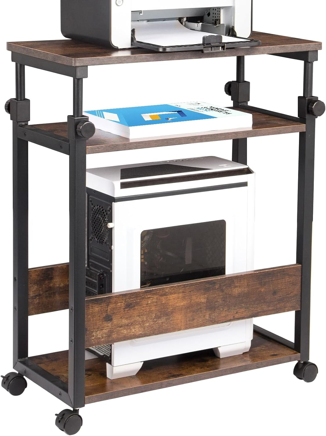 Height Adjustable Computer Tower Stand, Computer & Machine Carts, PC ...