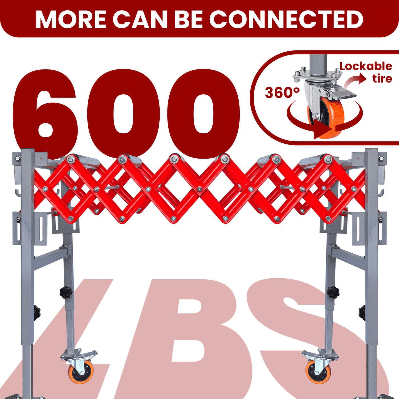 Height-Adjustable Conveyor Roller 600lbs Industrial Material Mover, for ...