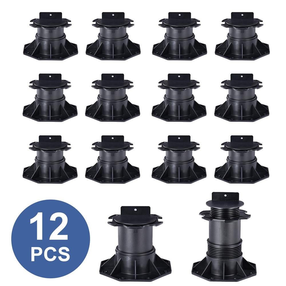 Height Adjustable Deck Blocks, 24-Piece Deck Post Base Support for ...