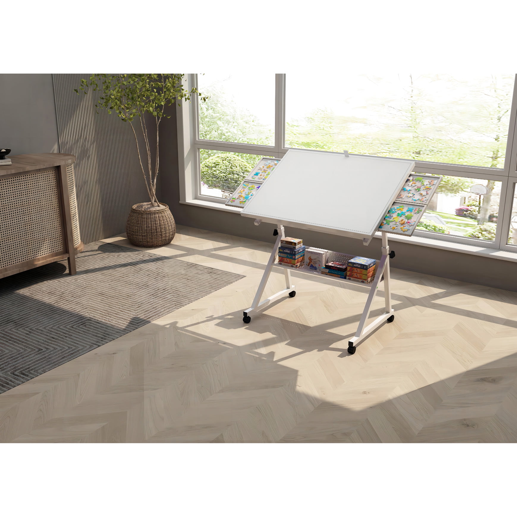 Height - Adjustable Design / Puzzle Sessions Anywhere / Felt Drawers ...