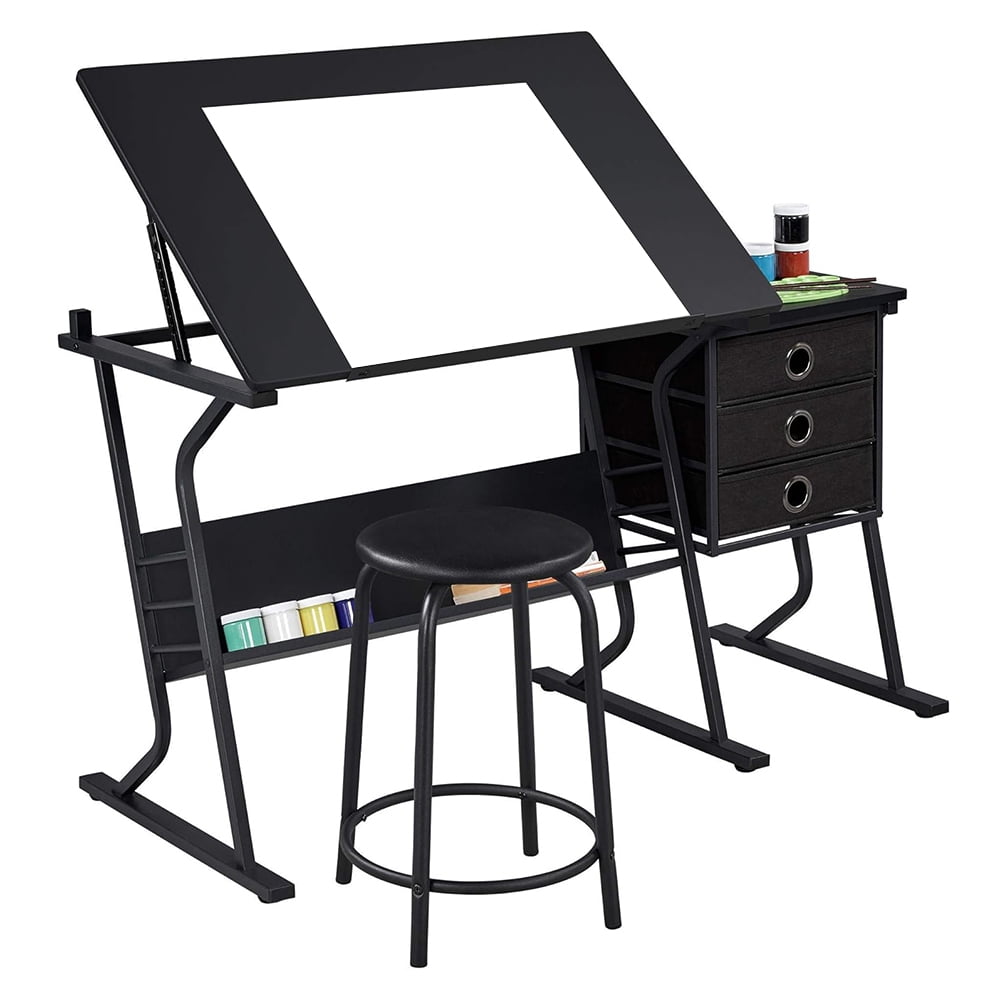 Height Adjustable Drafting Table, Tiltable Work Station, Art Craft Desk ...
